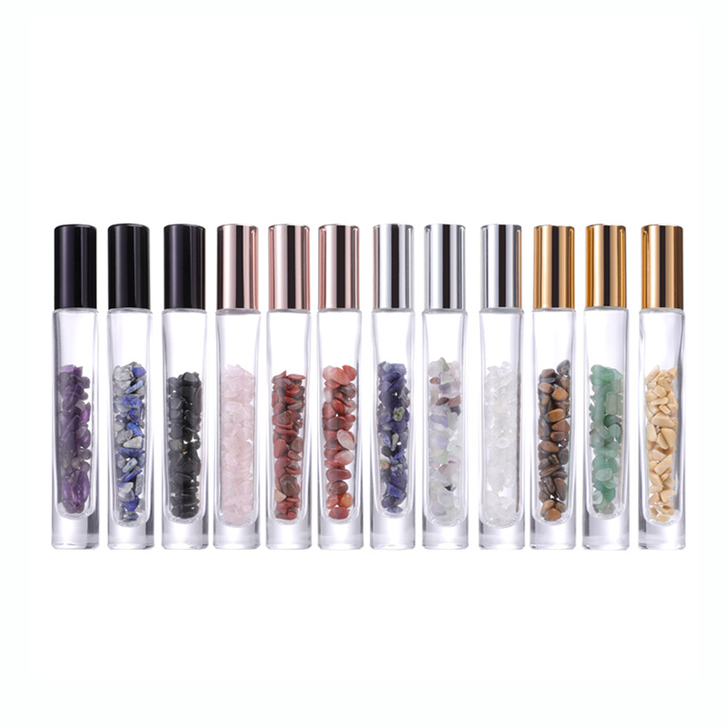 China RB-R-00194 10ml Roll On Perfume Bottle With Gemstone Roller ball ...