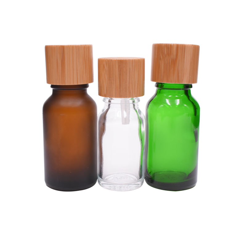 China RB-B-00026 bamboo screw cap essential oil glass bottle factory ...